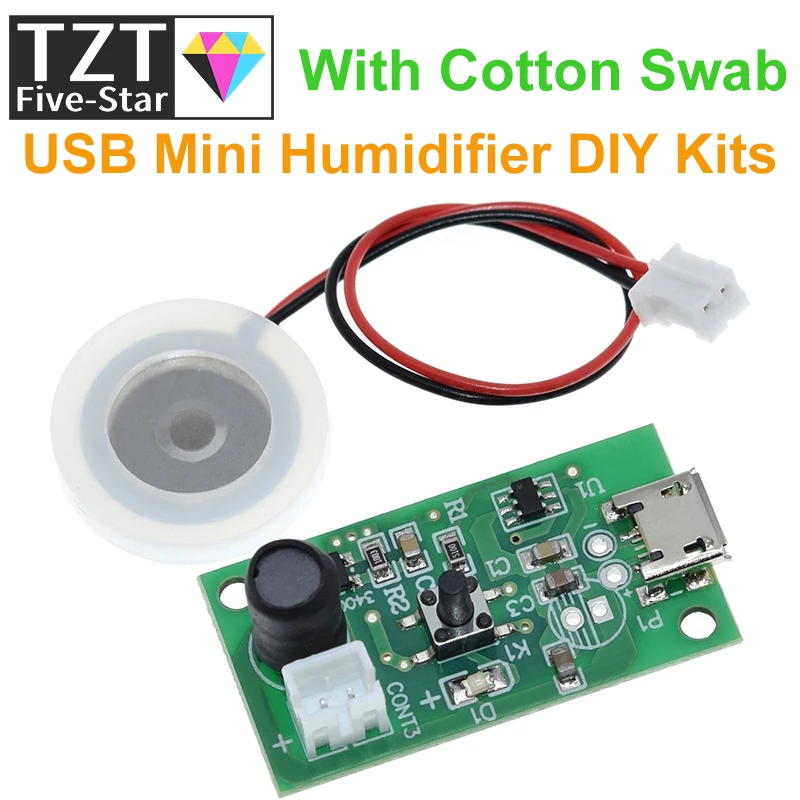 Usb 미니 가습기 Diy 키트 안개 메이커 및 드라이버 회로 기판 안개 분무 필름 분무기 시트 미니 진동반도체 집적회로