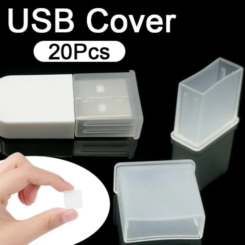 1-20pcs-Reusable-Clear-USB-Cover-Plug-Protector-for-USB-Male-Port ...