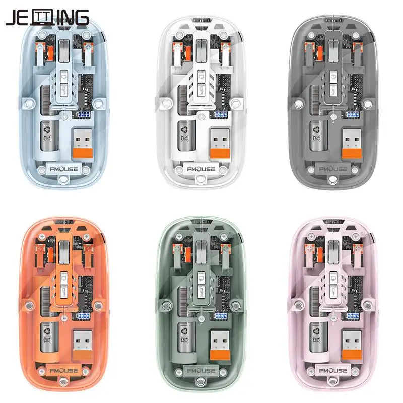 M233Transparent-Magnetic-Mouse-Triple-Mode-2-4G-Bluetooth-Compatible ...