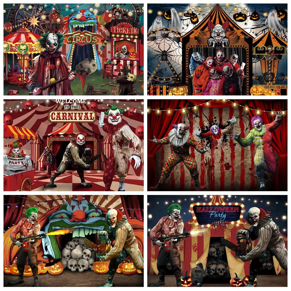Scary-Circus-Halloween-Backdrop-Horror-Night-Circus-Carnival-Evil-Clown ...