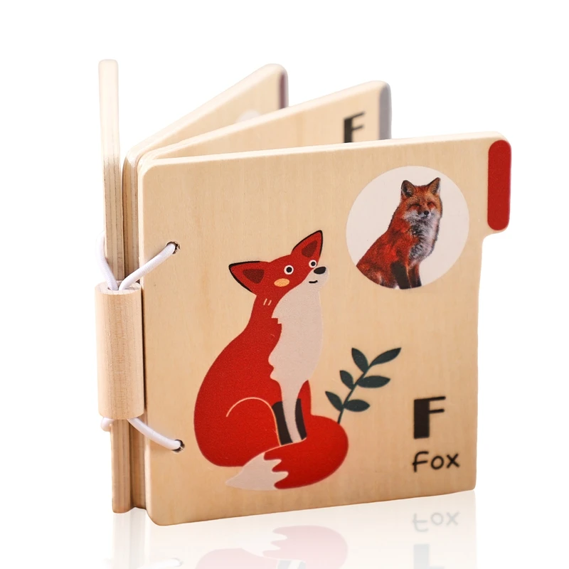 Baby Animal Reading Card Toy Montessori Educational Games Kids Animal ...