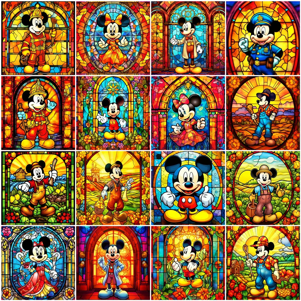 Disney-Full-Kit-Diamond-Embroidery-Stained-Glass-Mickey-Mouse ...