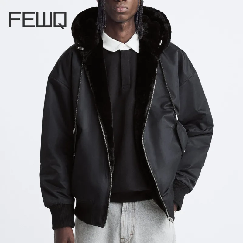 FEWQ-Winter-Men-s-Hooded-Two-Sided-Pilot-Jacket-2024-Solid-Color-Zipper ...