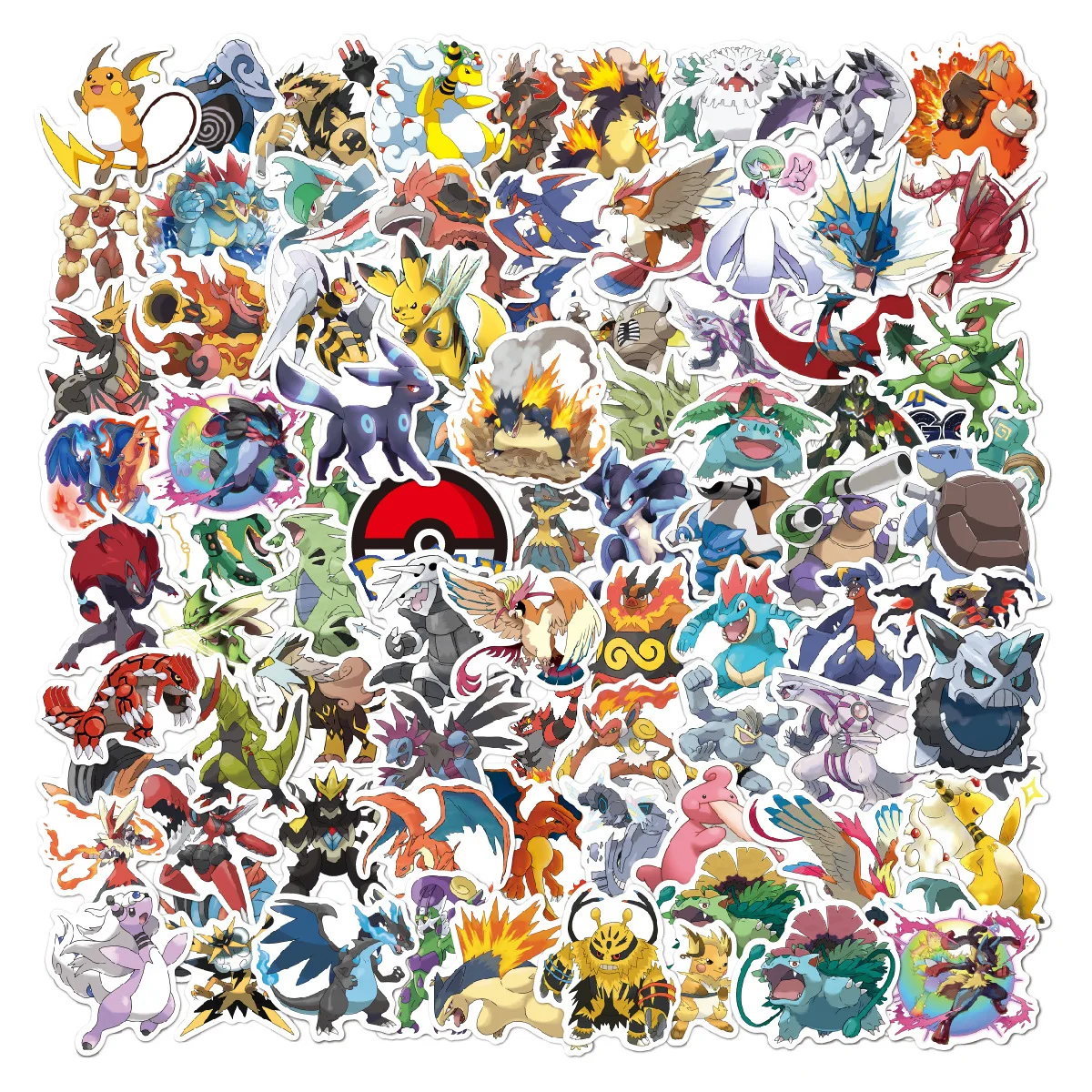 100Pcs Pokémon Pikachu Kawaii Stickers for Kids Anime Sticker Laptop ...