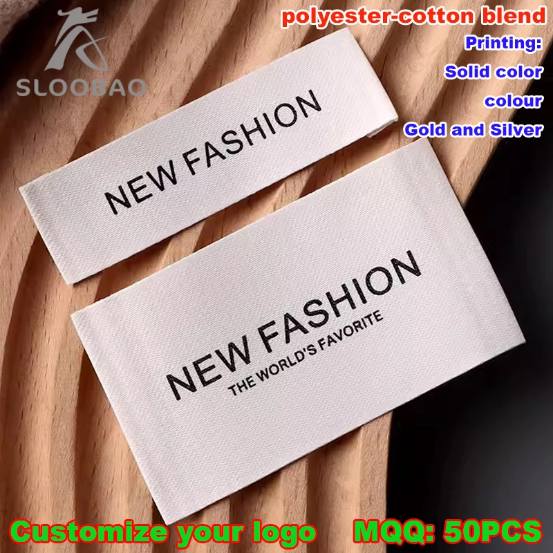 Customized-Clothing-With-Collar-Woven-Label-Clothing-Trademark ...