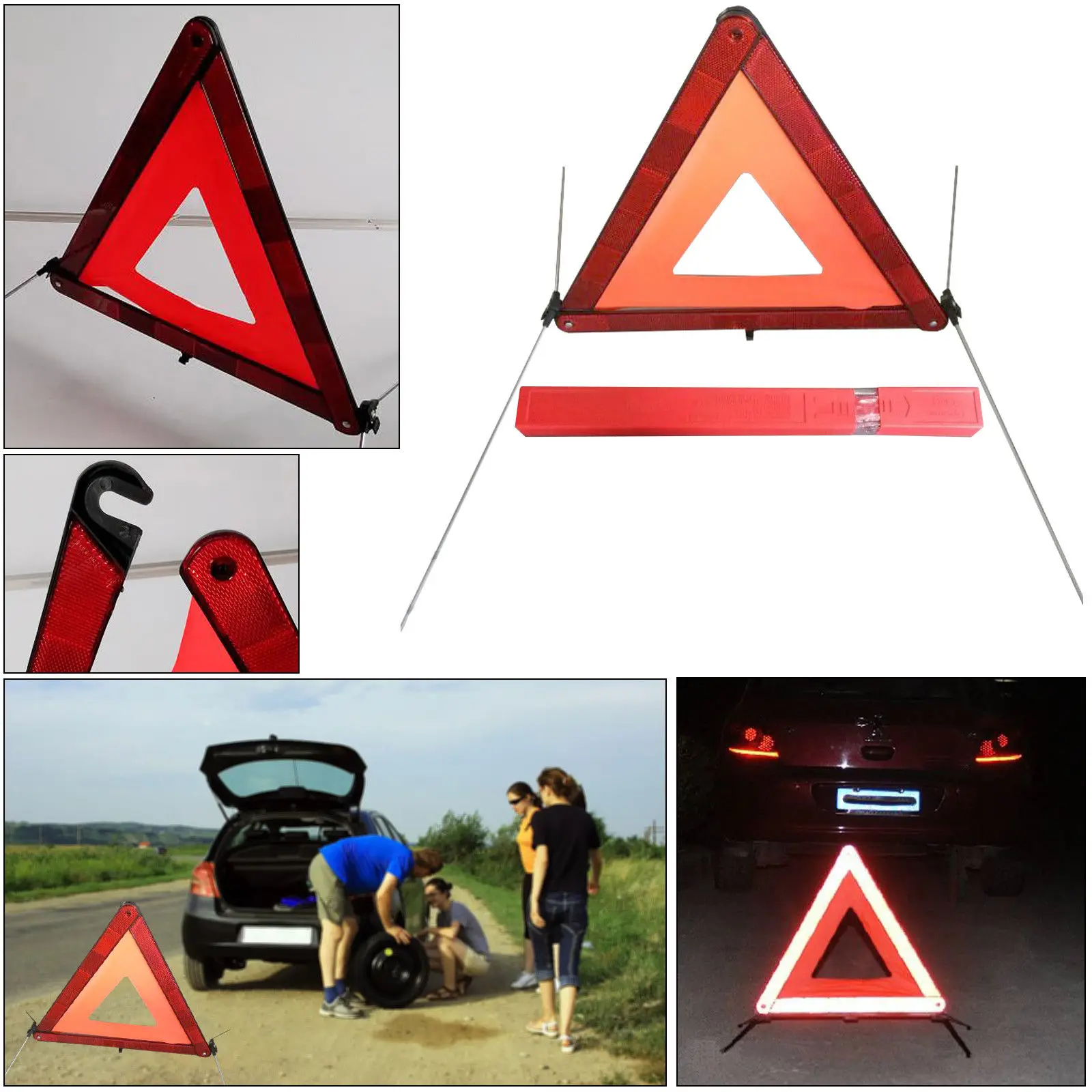 Car-Emergency-Warning-Triangle-With-Reflective-Jacket-Breakdown-Warn ...