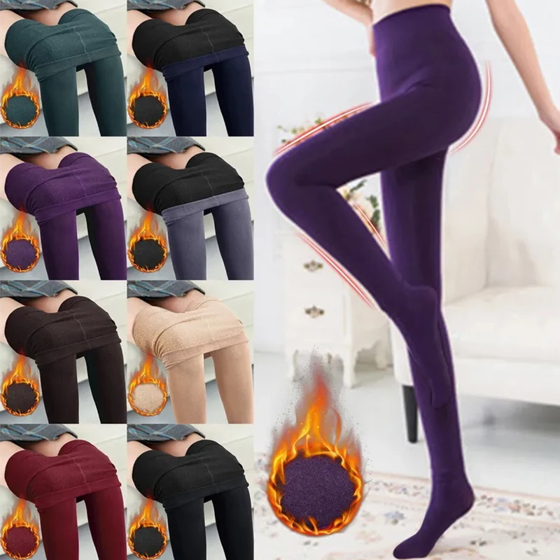 Leggings-thermiques-taille-haute-pour-femmes-collants-polaires-collants-en-velours-leggings-en ...