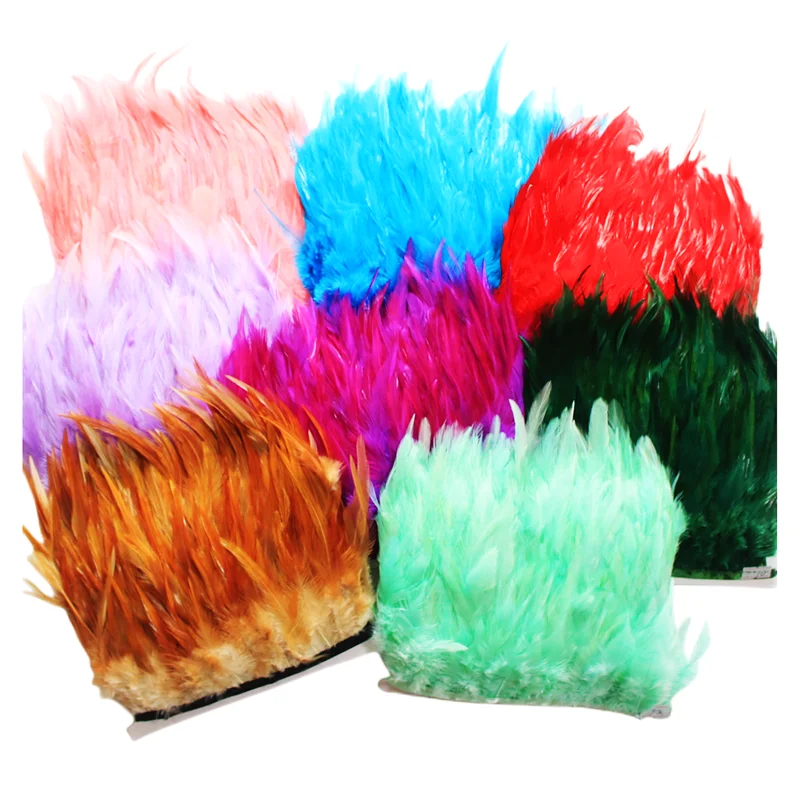 10-Meter-Chicken-Rooster-Tail-Feathers-Trims-10-15CM-4-6inch-Strip-for ...