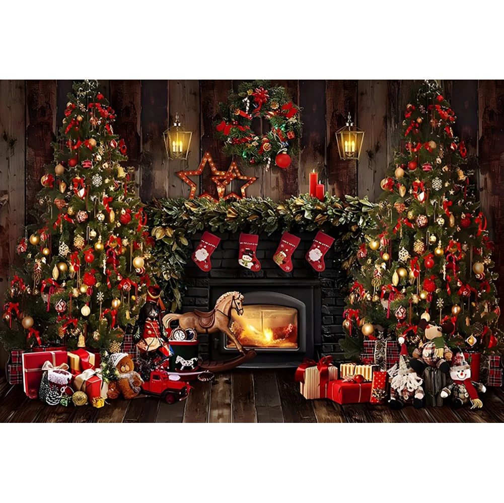 Rustic Wood Christmas Background