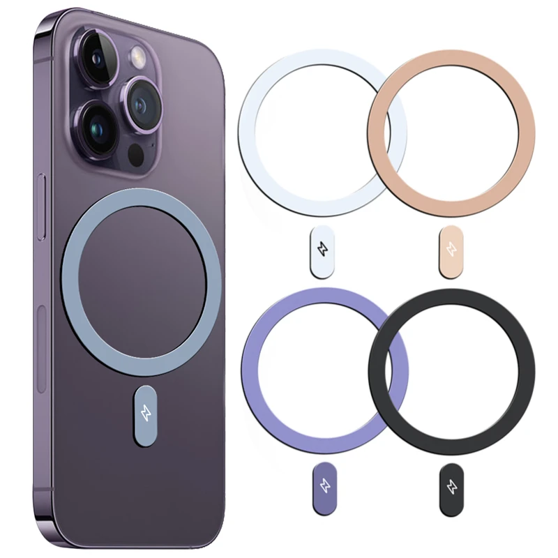 For-Magsafe-Wireless-Charger-Plate-Magnetic-Metal-Sticker-Ring-Mobile ...