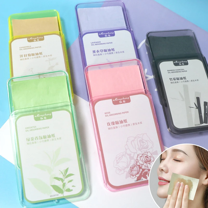600pcs/2Box Control Blotting Absorbent Paper Face Oil Absorbing Sheets ...