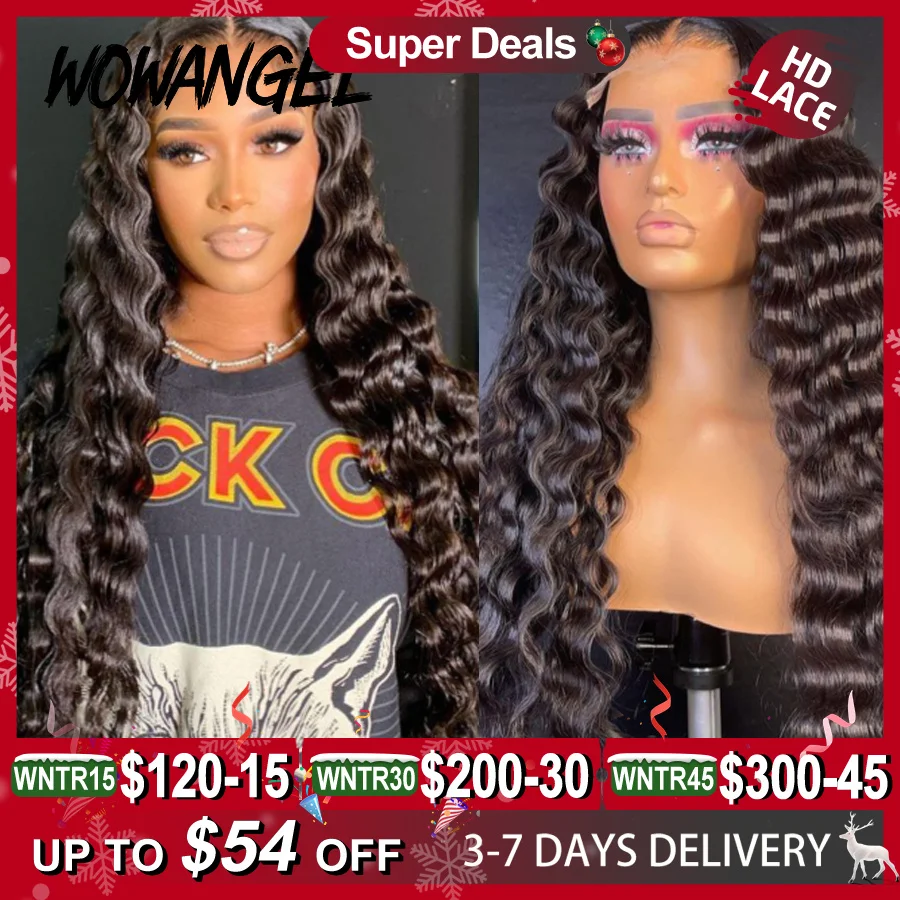 Wow-Angel-HD-Lace-Frontal-Wigs-34inch-Deep-Wave-Wigs-13x6-Full-Lace ...