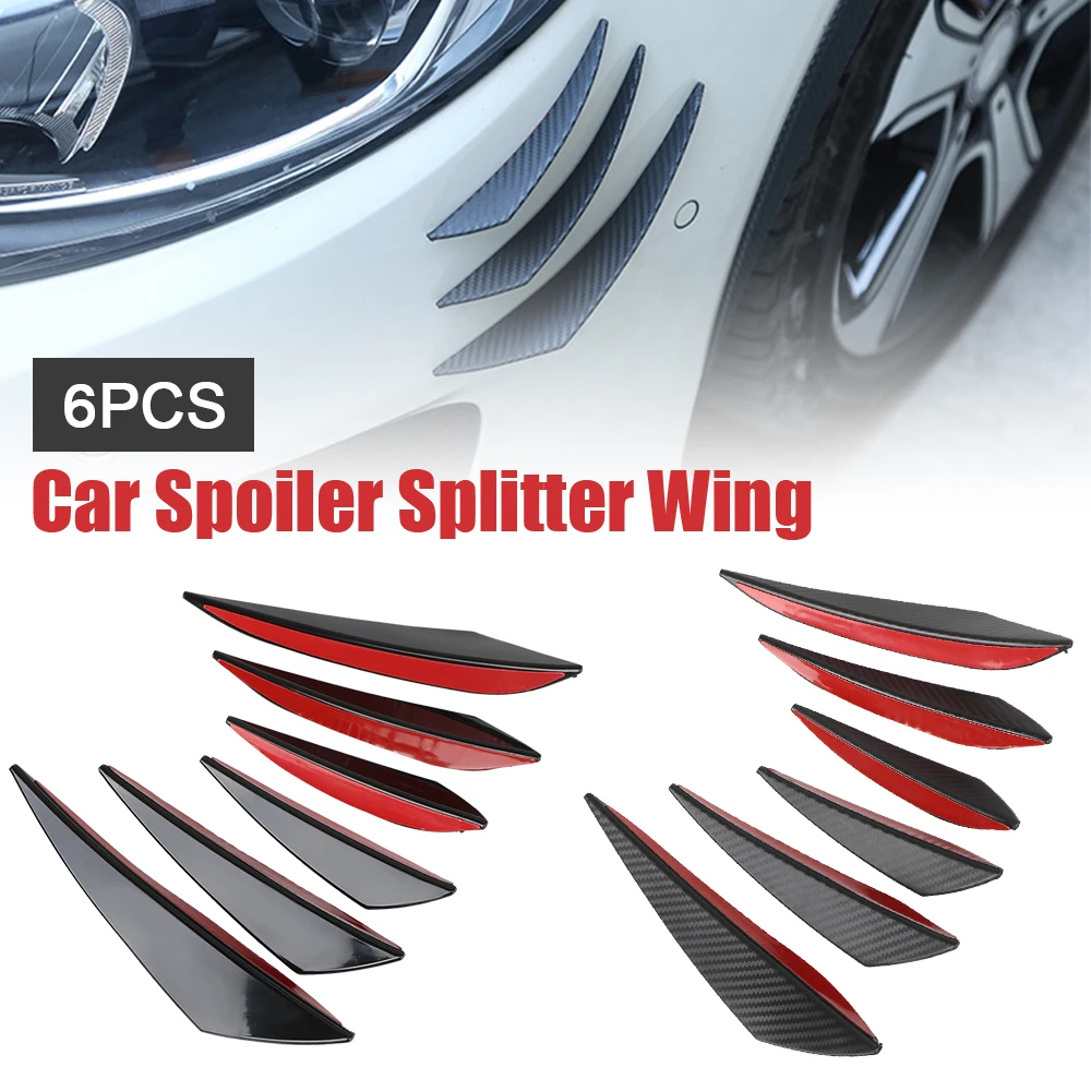 Rear Diffuser Splitter Fins Car Front Bumper Lip PVC Bumper Protection ...