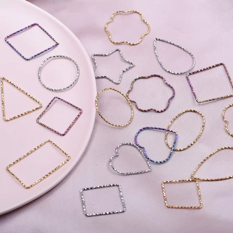 12Pcs/Lot Stainless Steel Stamping Embossed Open Mold Bezel Blank Frame ...