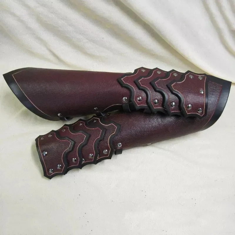 Medieval Fantasy LARP Arm Guard Armor Leather Scale Bracer Gloves ...