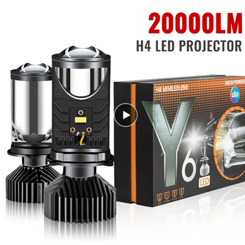 Proyector-de-faro-LED-Y6-H4-proyector-con-lente-de-ventilador-de ...
