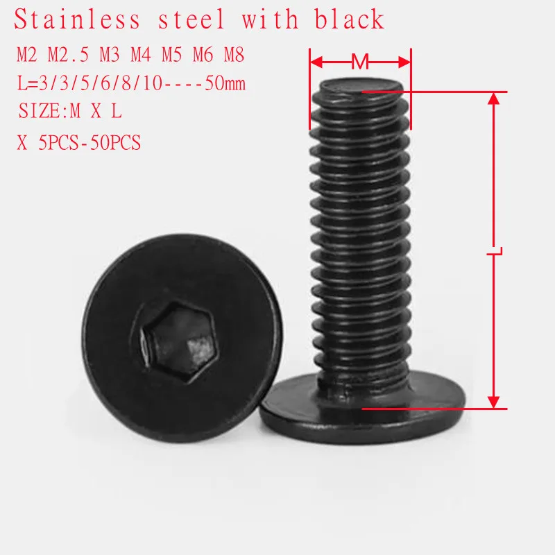 5pcs-50PCS-CM-m2-M2-5-M3-M4-M5-M6-m8-304-stainless-steel-black-Hex.jpg