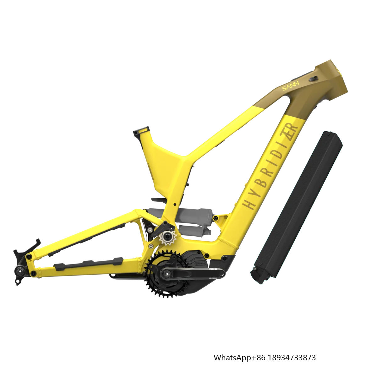 Hybridizer SANN EMTB Ebike 프레임 풀 서스펜션 알루미늄 합금 프레임 세트, Bafang M510 M560 ...
