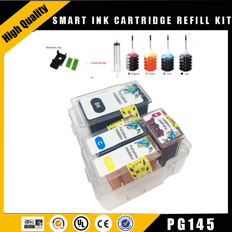 Einkshop PG145 CL146 Smart Cartridge Refill Kit for Canon 145 146 PG ...