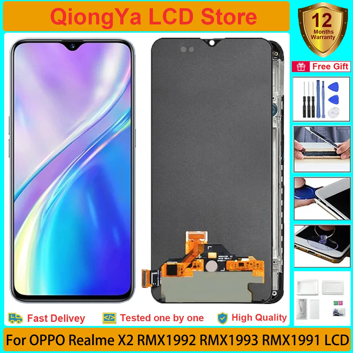 6-4-Original-realme-x2-Display-For-OPPO-Realme-X2-RMX1992-RMX1993 ...