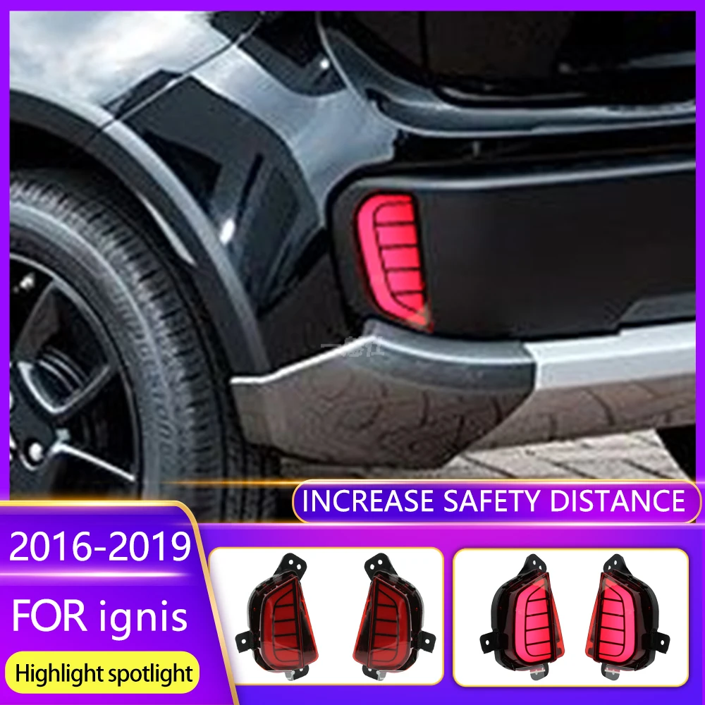 2Pcs For Suzuki Ignis 2016 2017 2018 2019 Led Brake Lights Rear Bumper ...