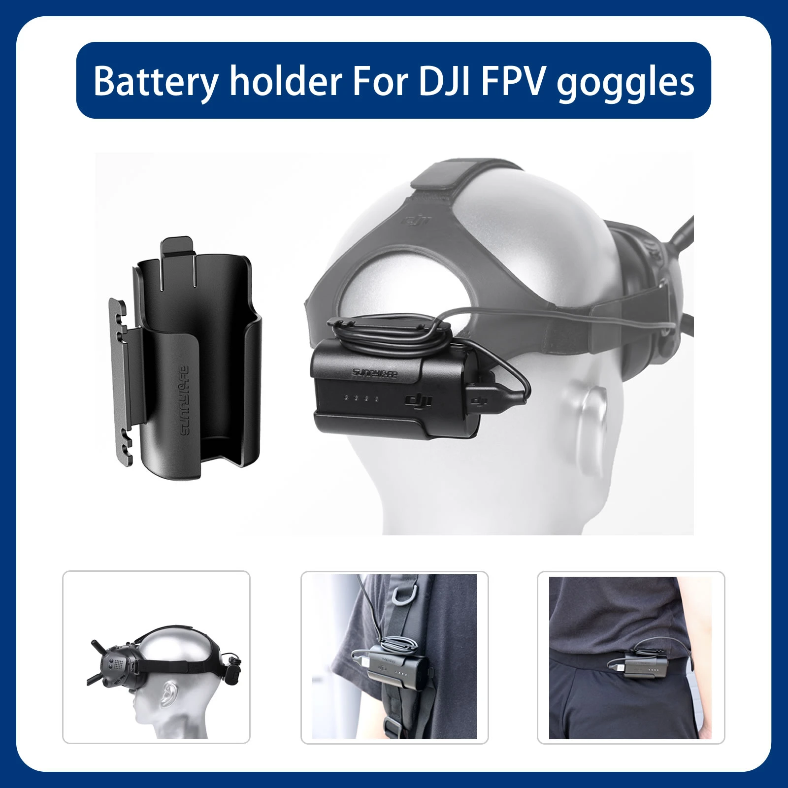 Headband Battery Case Shell For Dji Fpv Combo Goggles V2 Power Back ...