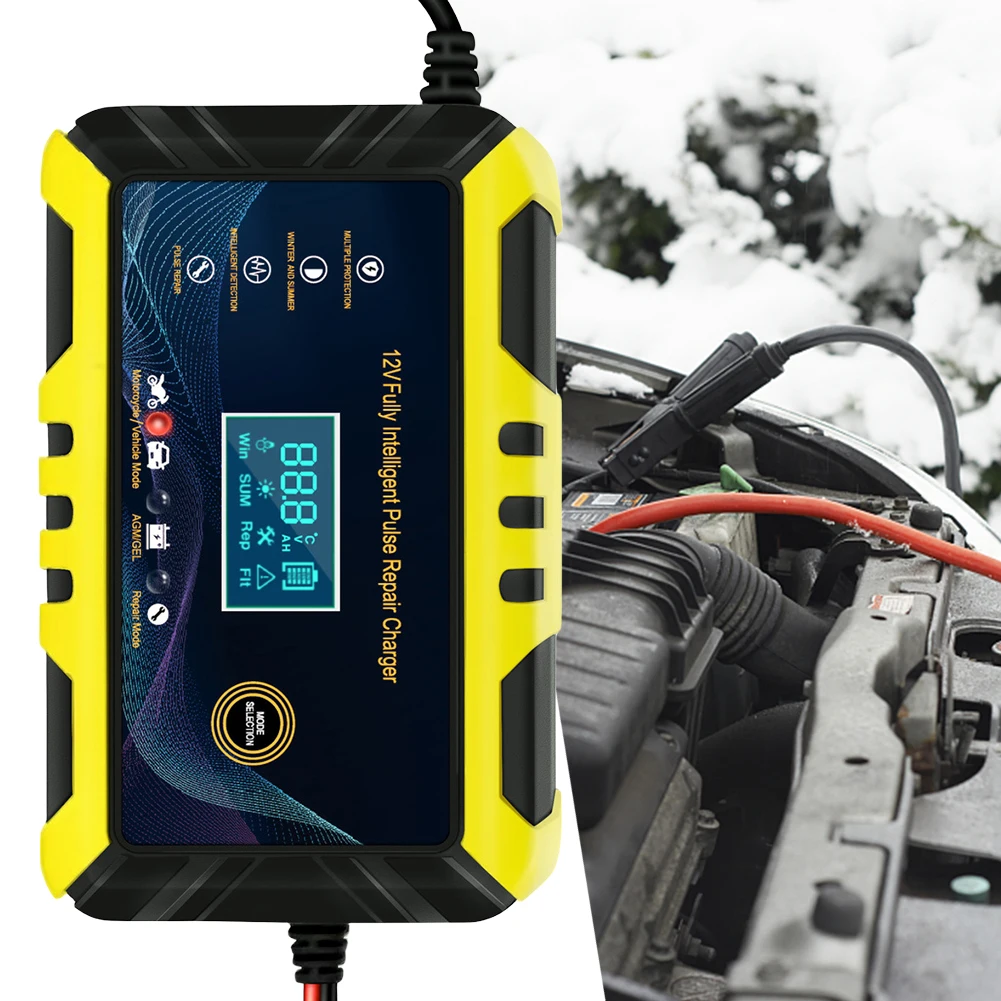 12V 6A Smart Battery Charger Full Automatic Battery Repair Charger ...