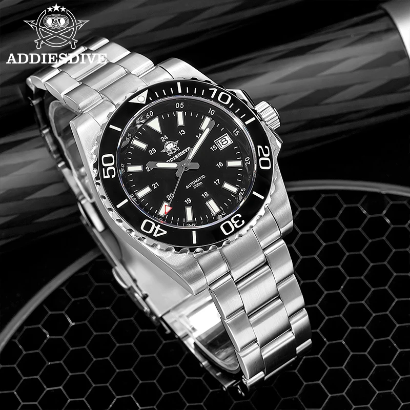ADDIESDIVE Watch For Men AD2504 Calendar 20Bar Waterproof Super ...
