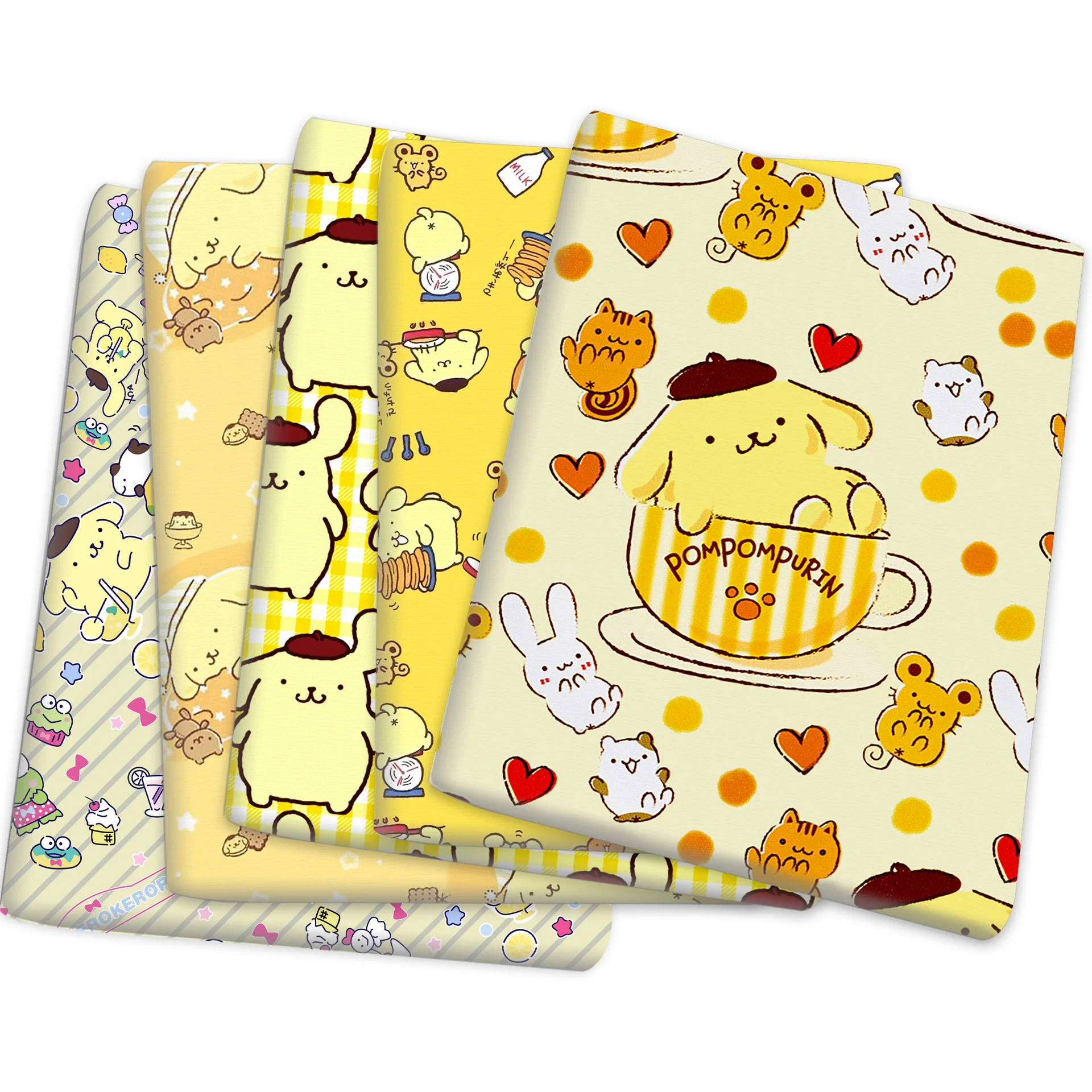50-145cm-Sanrio-Kitty-Pom-Pom-Purin-Polyester-Cotton-Fabric-for-Tissue ...