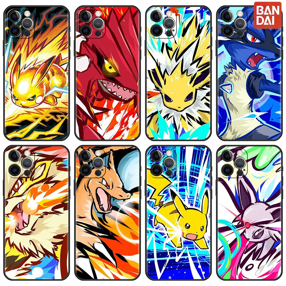 Anime serin Pokemon iPhone için 13 Pro Max 12 Mini 11 telefon kılıfı ...