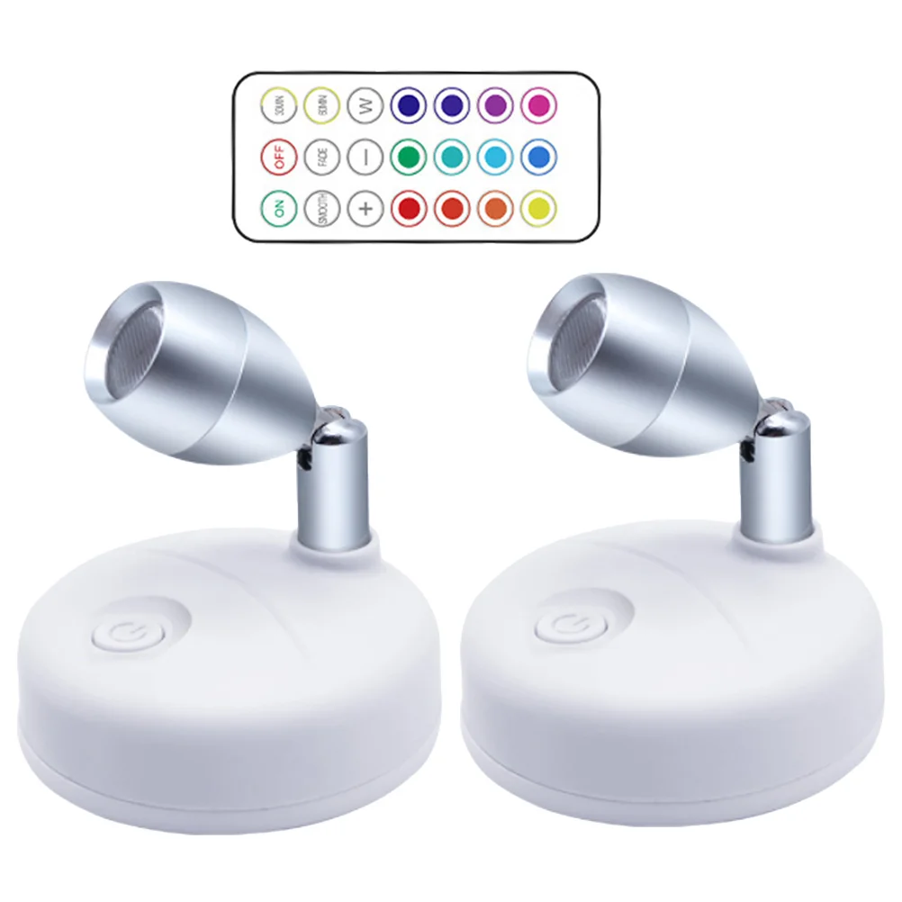 2pcs-Indoor-Spot-Light-RGB-Wireless-Lights-LED-Under-Cabinet-Spotlight ...