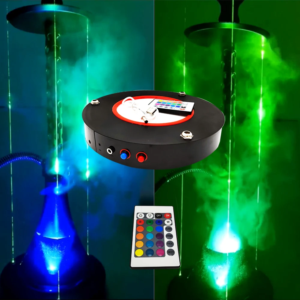 Mais novo 10 Polegada rgb colorido led base de luz laser para hookah ...