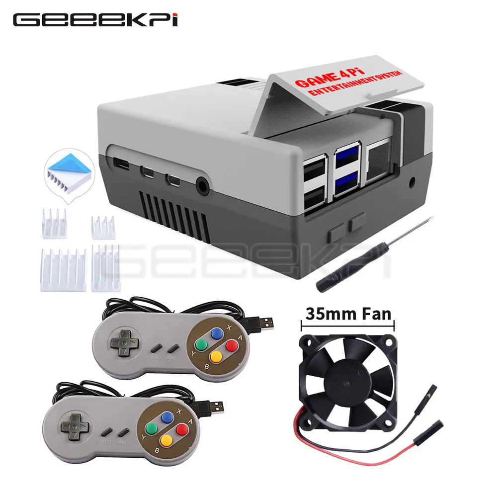 Comprar GeeekPi Game 3Pi/4Pi NES 3Pi/4Pi Style Case Kit ABS 3510 ...