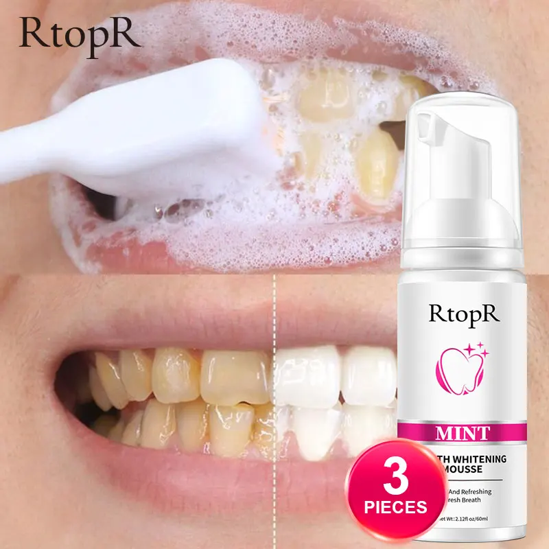 3pcs-Mint-Tooth-Whitening-Mousse-Teeth-whitening-Clean-mouth-Fresh-tone ...