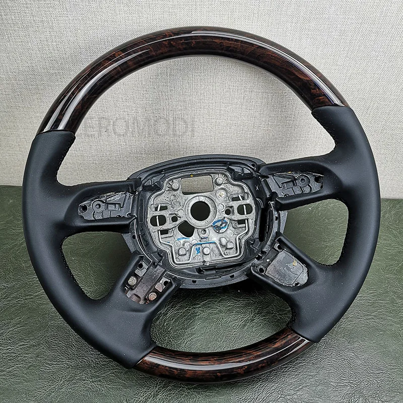 Walnut Wood Steering Wheel For Audi A6 2005-2018 A3 A4 2013-2018 Q3 ...