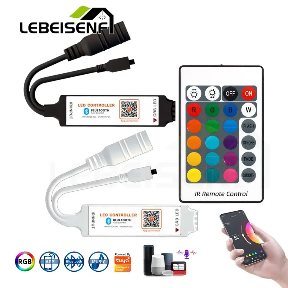 Tuya-Mini-LED-Smart-Controller-DC-5-24V-6A-RGB-PWM-Dimmer-with-IR-24 ...