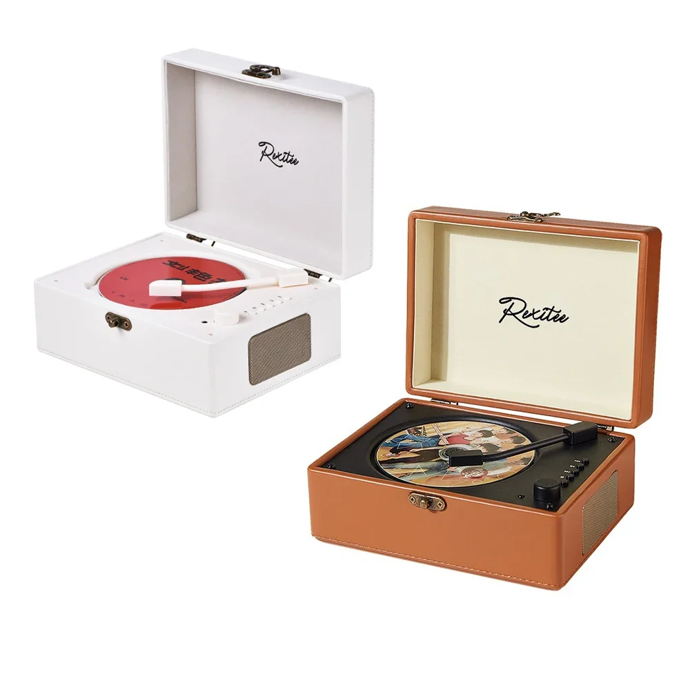 Vintage-Leather-CD-Player-Two-way-Bluetooth-5-0-Built-in-Speaker ...