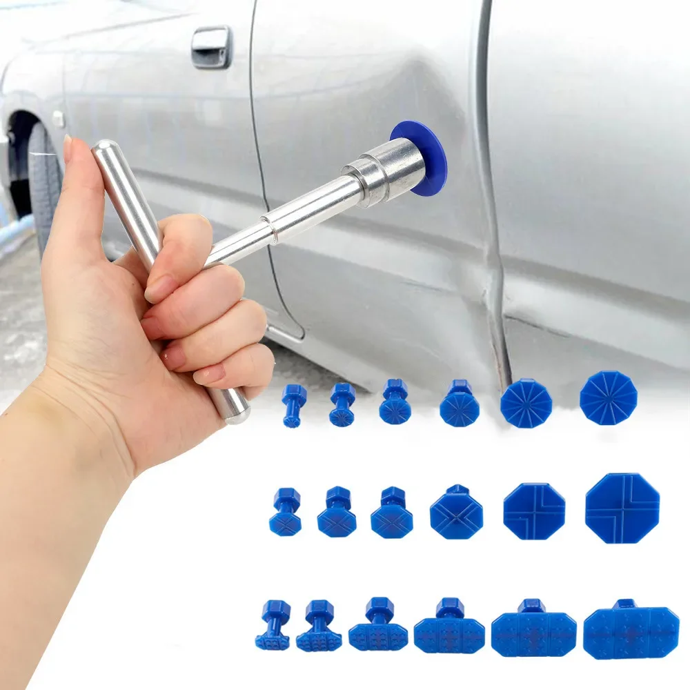 Car-Dent-Repair-Puller-Tools-Kit-With-18pcs-Plastic-Glue-Tabs-Metal-T ...