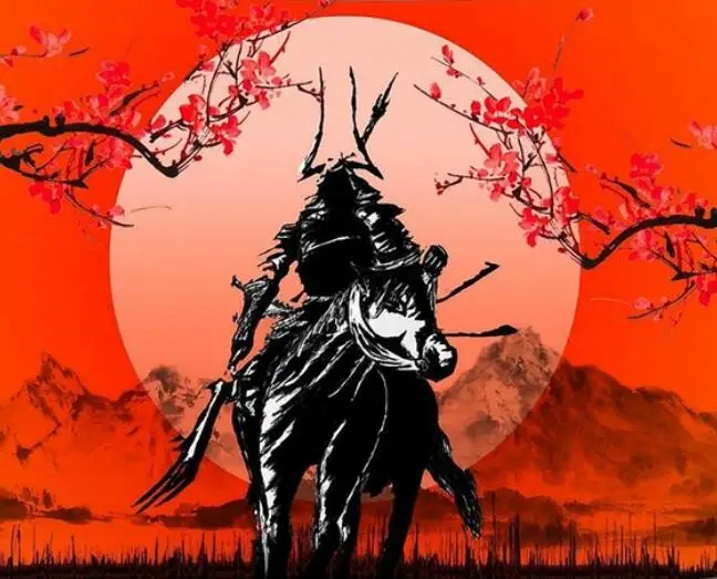 Traditional Japanese Samurai Art Wallpaper