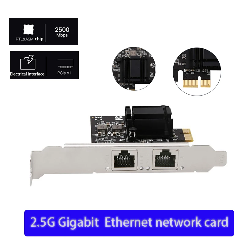 2500Mbps-RJ-45-LAN-Adapter-Game-PCIE-Card-PCI-Express-PCIE-1X-Gigabit ...