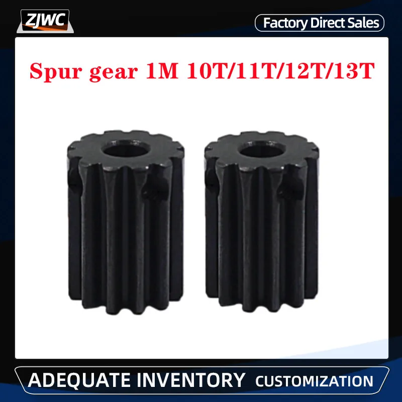 Mod 1 Pinion Gears 1M 10T 11T 12T 13T Bore 4 5 6 6.35 7 8mm 45# Steel ...