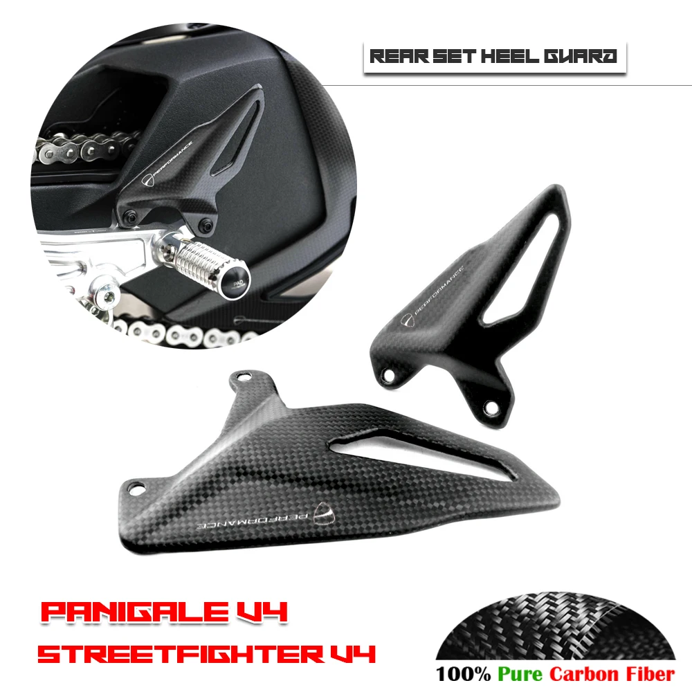 Carbon-Fiber-Motorcycle-Heel-Guard-Rearset-Plate-Foot-Peg-Rear-Set ...