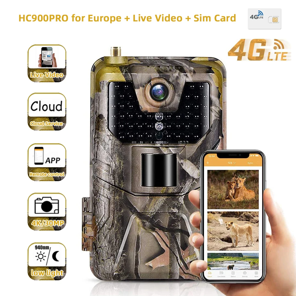 Caméra De Suivi Du Gibier Hc900pro, 30mp, 4k/2k, Diffusion En Direct ...