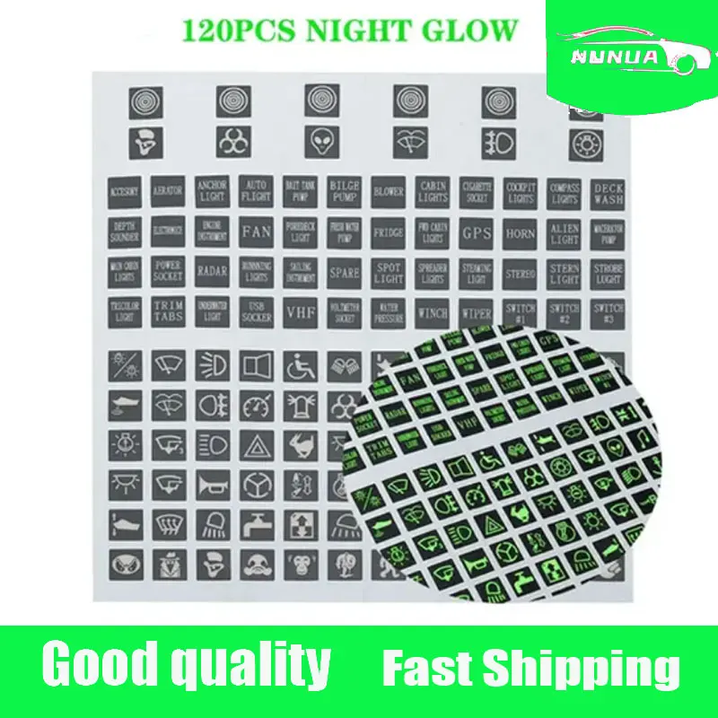120-Sticker-Labels-Rocker-Switch-Label-Decal-Circuit-Panel-Luminous ...