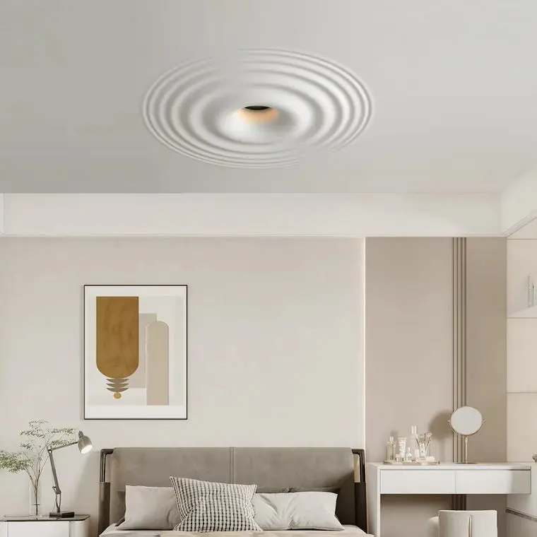 Ceiling-Gypsum-Lamp-Borderless-Creative-Water-Ripple-Ceiling-Light ...