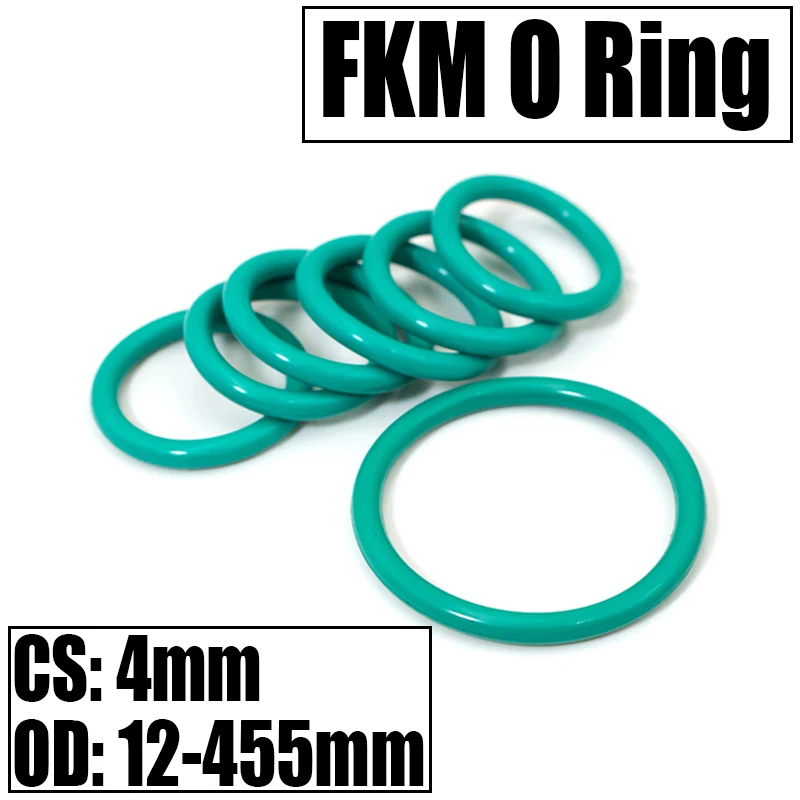 1-5PCS-FKM-O-Ring-Seal-Gasket-Thickness-CS-4mm-OD-12-455mm-Oil-High ...