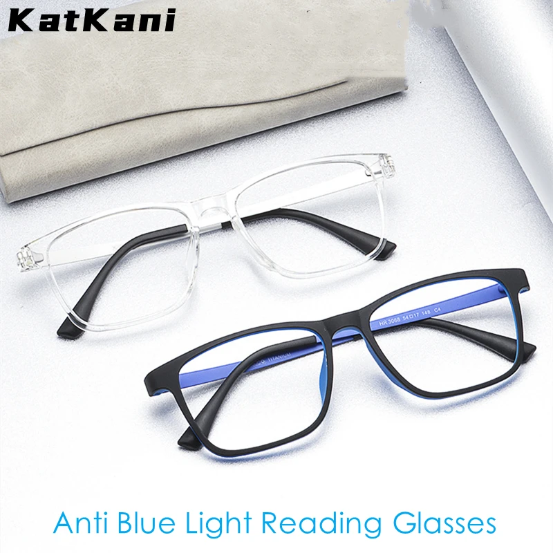 Katkani Ultralight High Quality Tr90 Pure Titanium Eyeglasses Square ...
