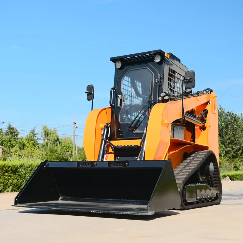 Multi-functional Hydraulic Steer Loader Rubber Track Skid Steer Loader ...