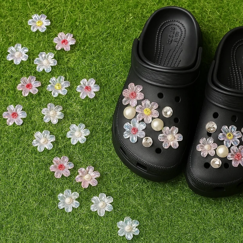 Fashion Colorful Gradient Six Petal Flower DIY Semi Transparent Petal ...