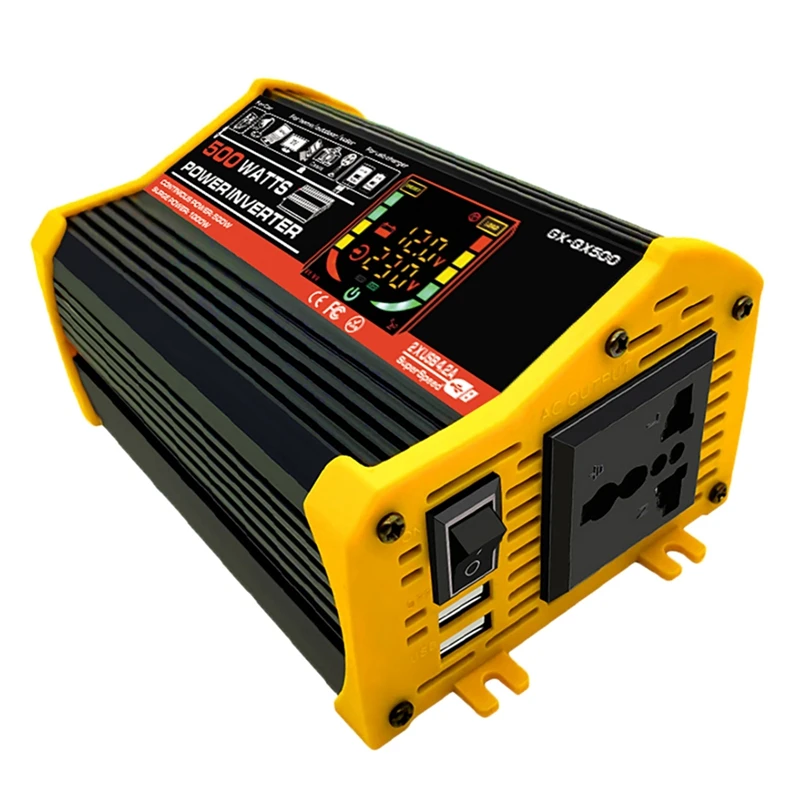 1000W-Dual-Screen-Car-Inverter-Power-Adapter-Modified-Sine-Wave-Voltage ...